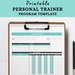 Printable Personal Training Program Template / PDF Template / Fitness ...