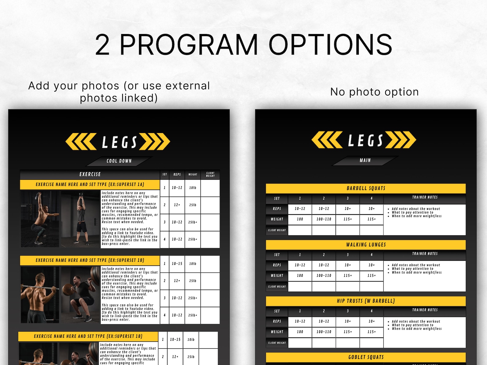 Personal Trainer Program Templates: Customizable Fitness E-book (PDF) - Etsy