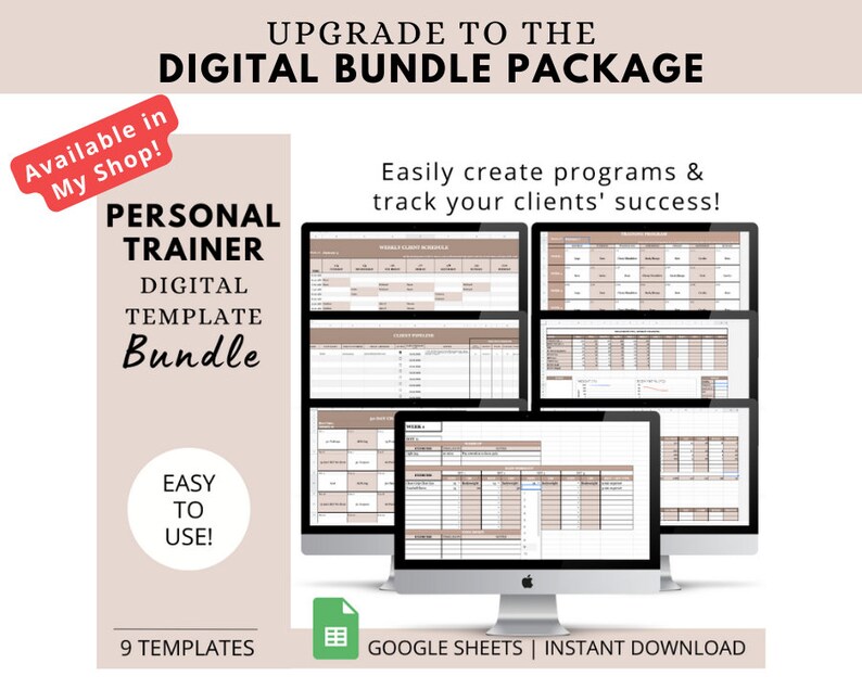 Printable Personal Training Program Template PDF Template Etsy