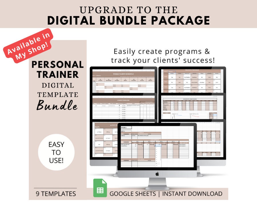 Printable Personal Training Program Template: Fitness Planner (PDF) - Etsy