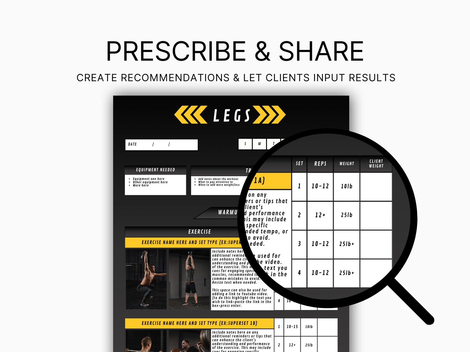 Personal Trainer Program Templates: Customizable Fitness E-book (PDF) - Etsy