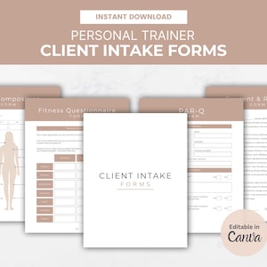 Printable Personal Trainer Intake Forms & Assessment Forms for Personal ...