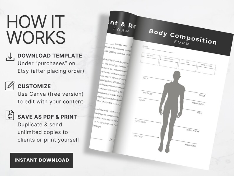 Printable Personal Trainer Intake Forms & Assessment Forms for Personal ...