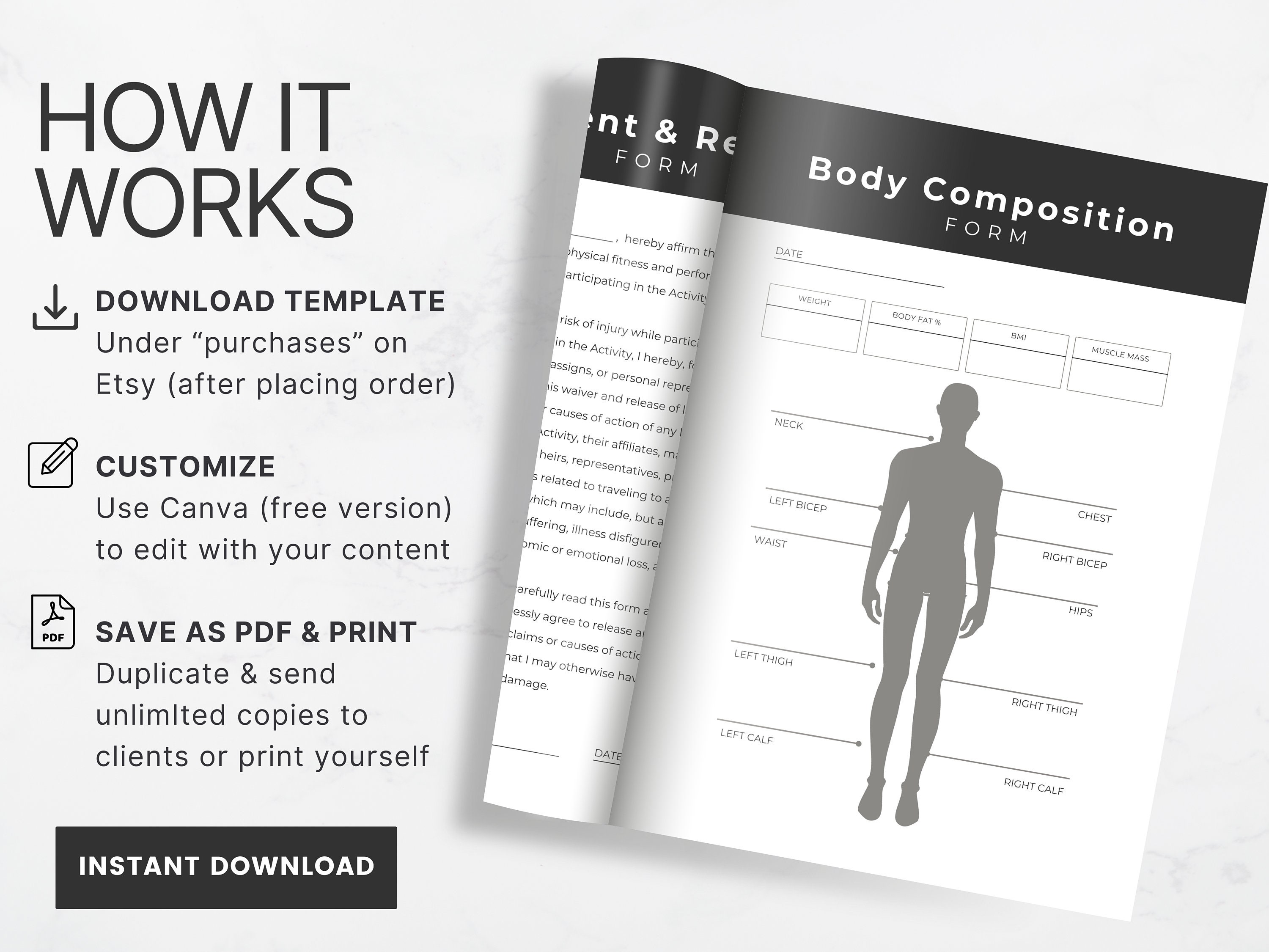 Printable Personal Trainer Intake Forms & Assessment Forms for Personal ...
