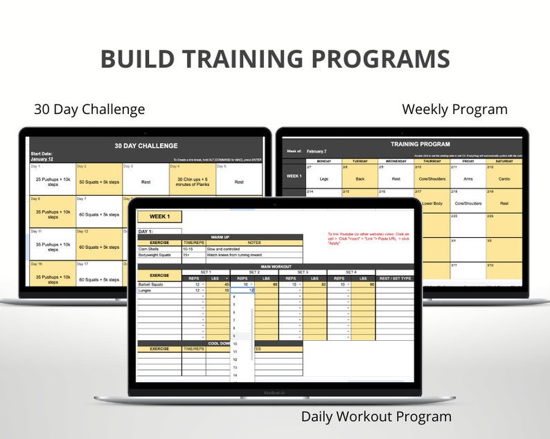 Personal Trainer Program Template for Personal Digital Training ...