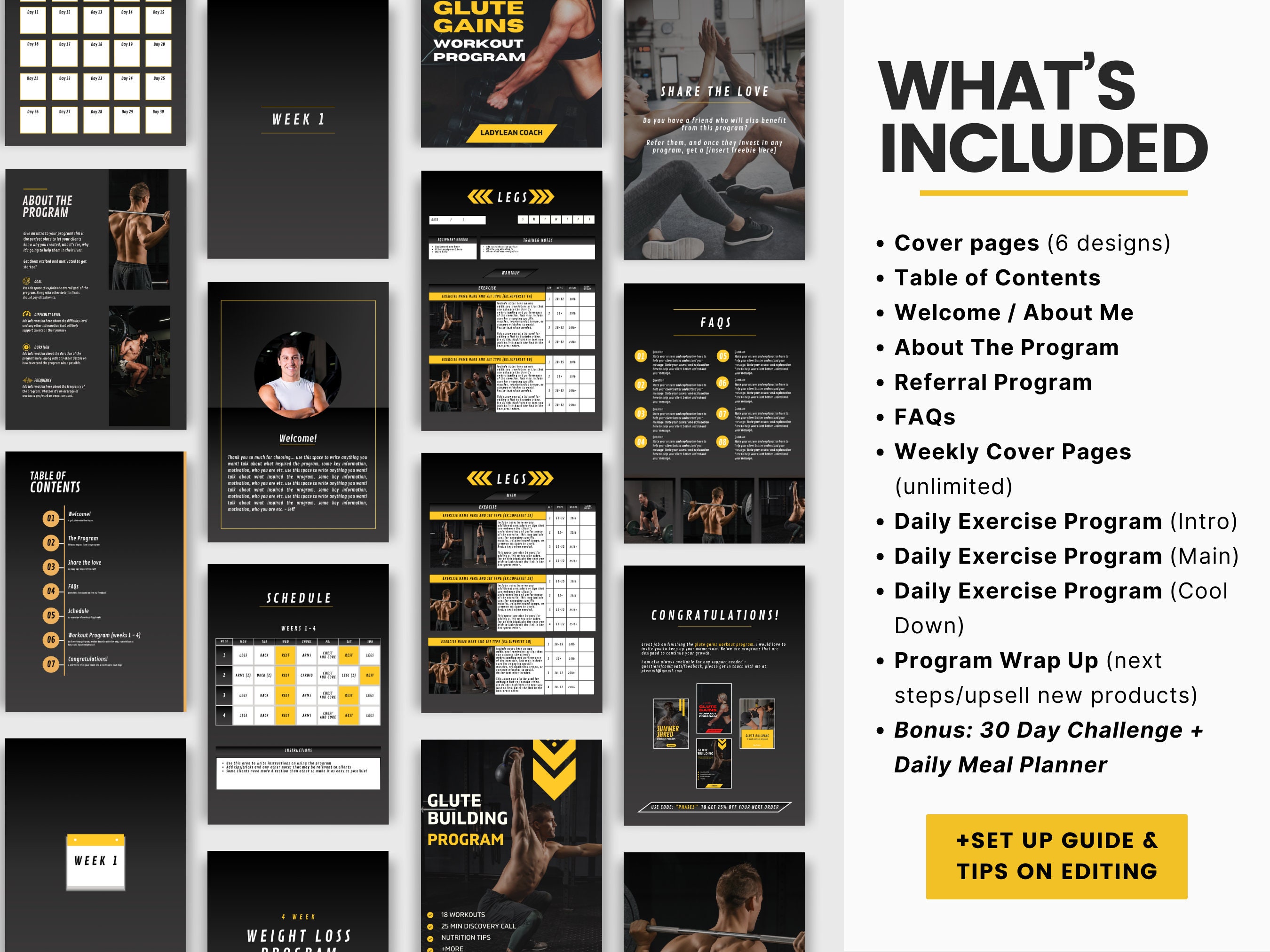 Personal Trainer Program Templates: Customizable Fitness E-book (PDF ...