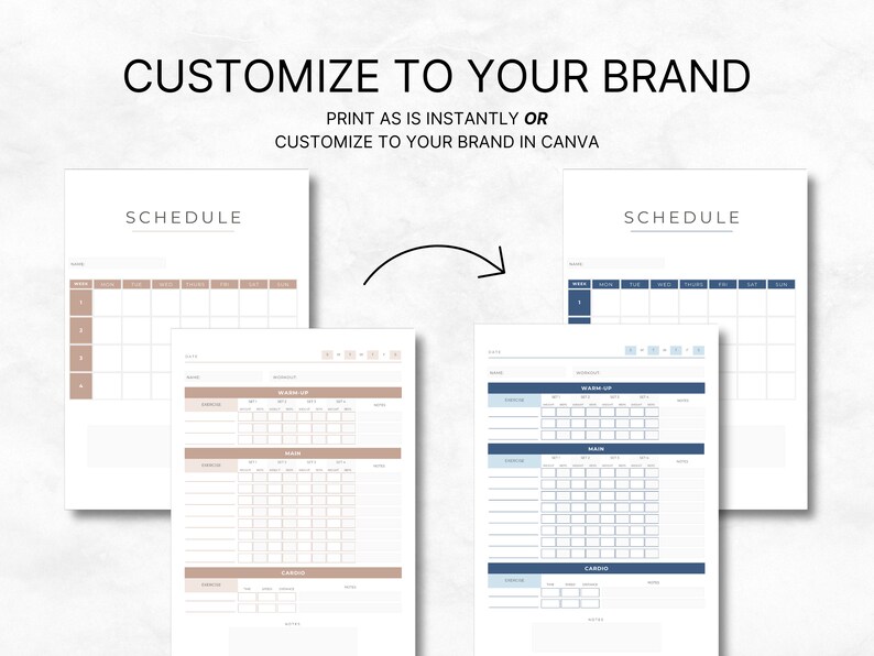 Printable Workout Forms: Personal Trainer Client Exercise Logs (PDF) - Etsy