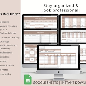 Personal Trainer Program Template Forms BUNDLE / Exercise Library ...