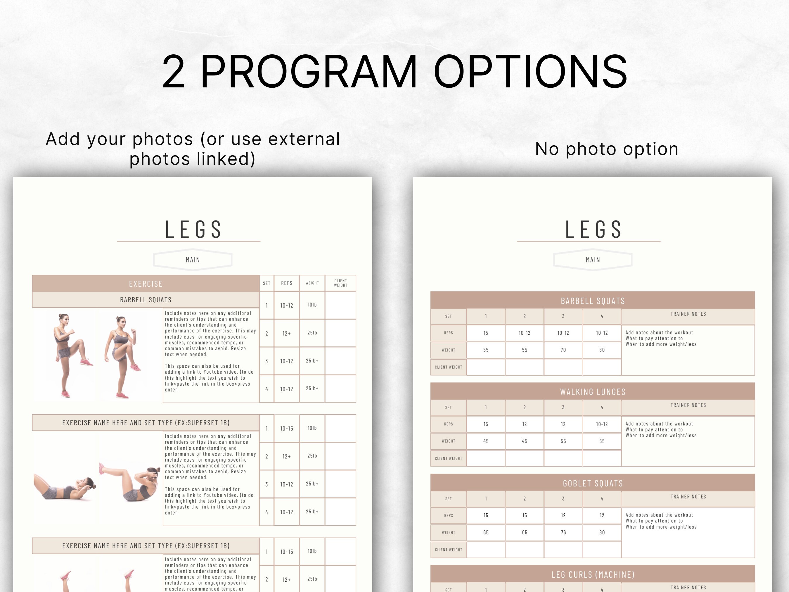 Personal Trainer Program Templates: Customizable Fitness E-book (PDF ...