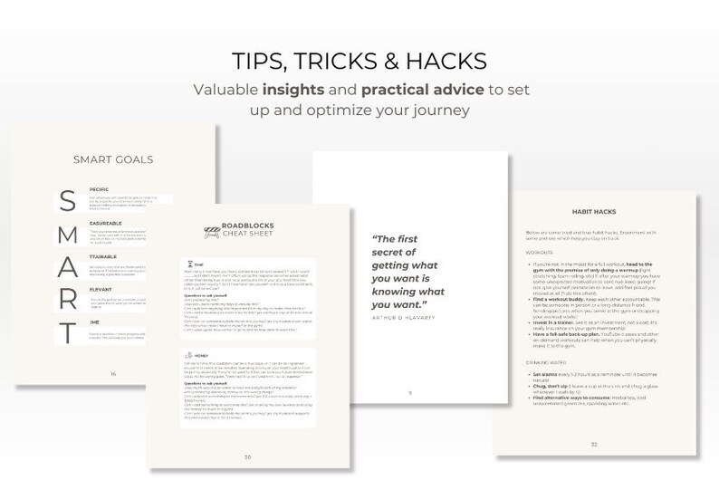 Printable Fitness Habit Tracker: Wellness Goal Setting (digital ...