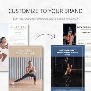Personal Trainer Welcome Packet Template: Editable Client Onboarding ...