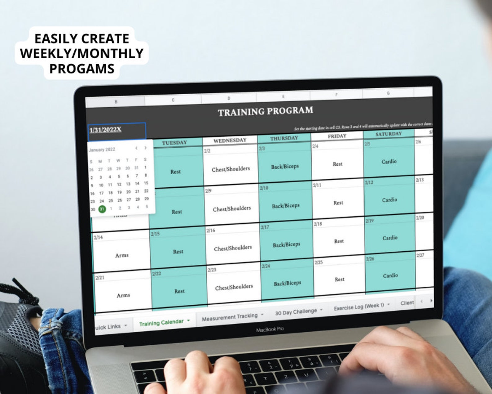 Personal Trainer Program Template NASM / Electronic + PDF Version + PT ...