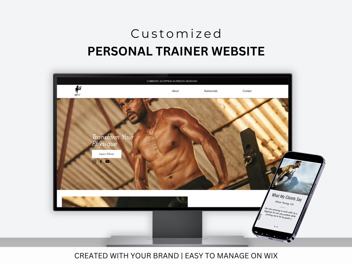 Personal Training Website Design, Customized for Fitness Coaches ...