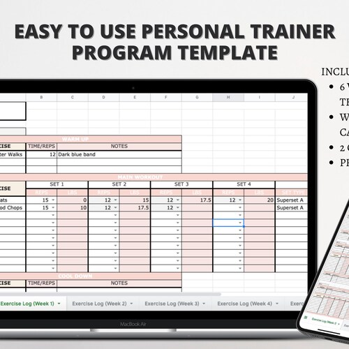 Personal Trainer Program Template NASM / Electronic PDF - Etsy