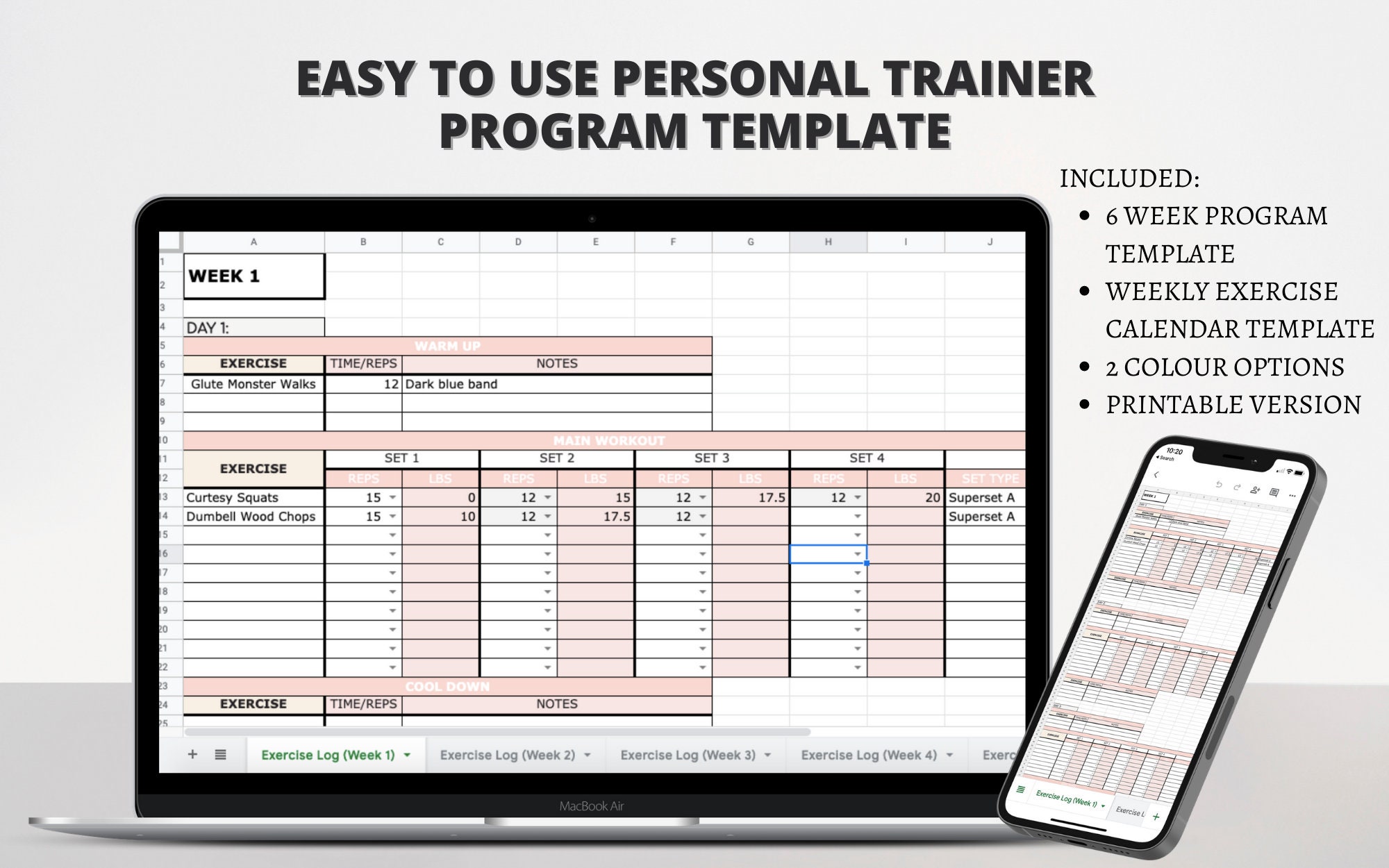 Template For Personal Training Program