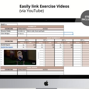 Personal Trainer Program Template: 6-week Workout Tracker (PDF) - Etsy