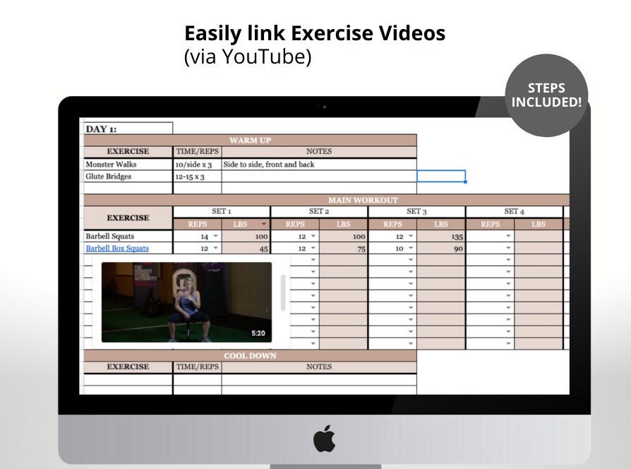 Personal Trainer Templates Program / Workout Tracker / Electronic + PDF ...