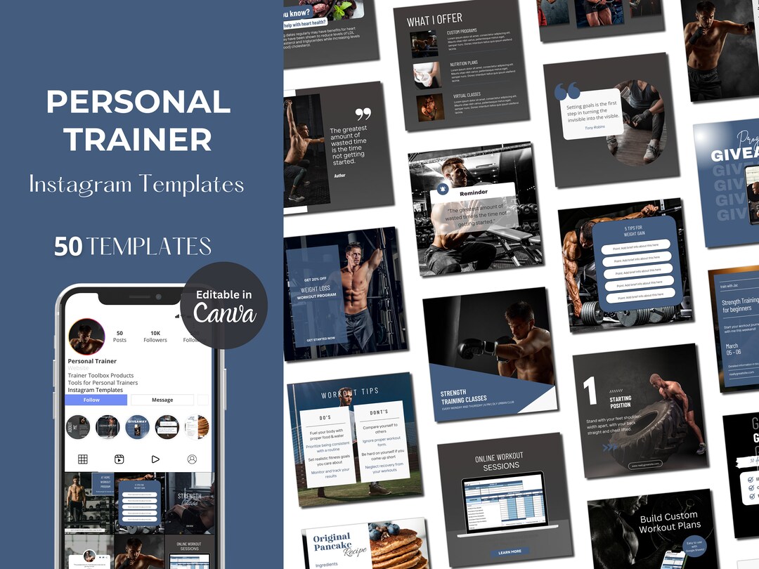 Personal Training Social Media Template / Fitness Coach Templates ...