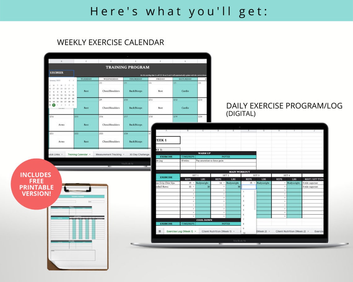 Personal Trainer Program Template NASM / Electronic PDF - Etsy