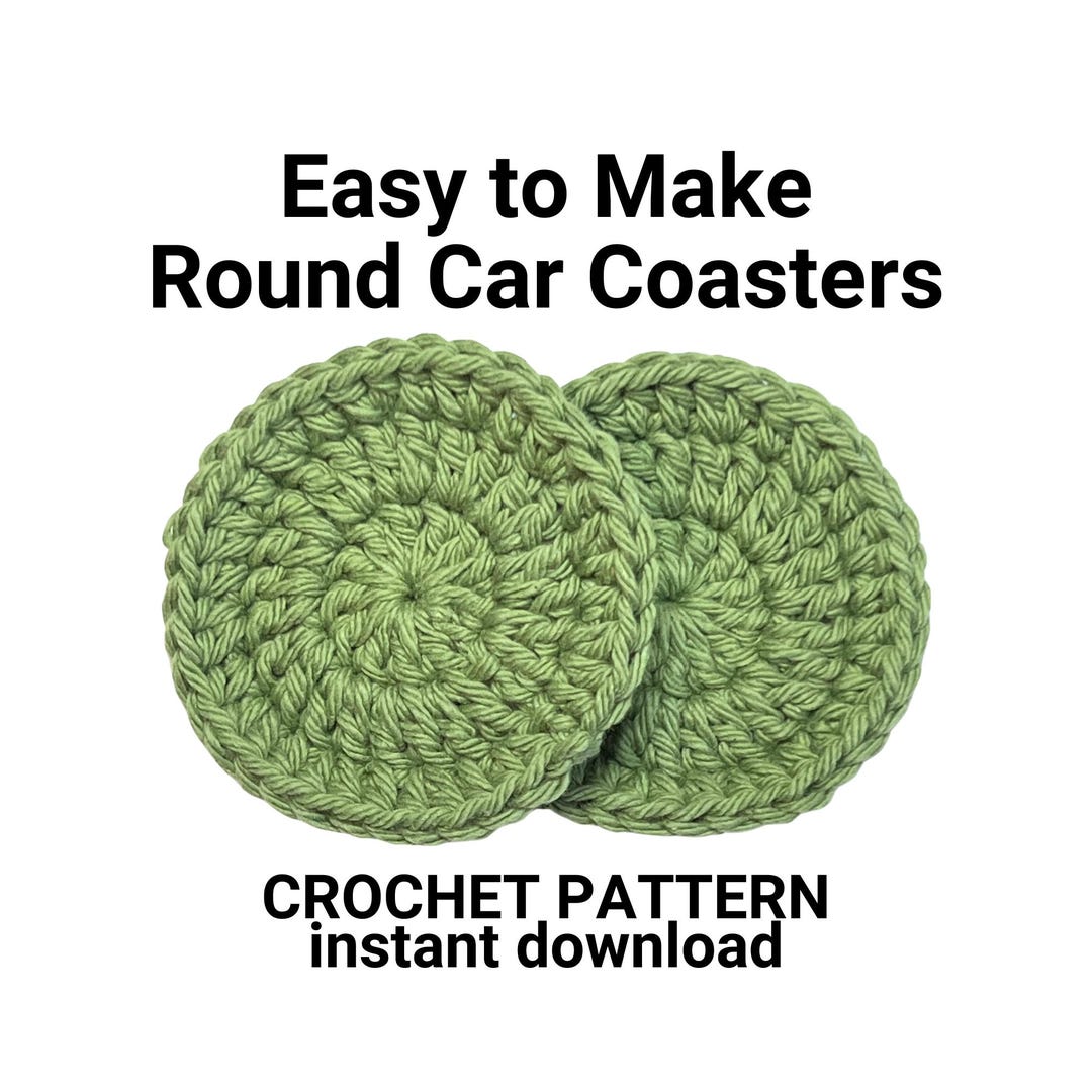 Car Coaster Crochet Pattern/round/instant Download/accessories - Etsy