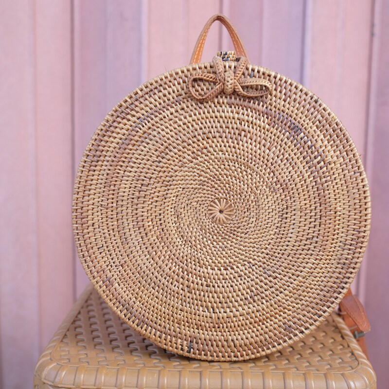 Rattan Backpack - Etsy