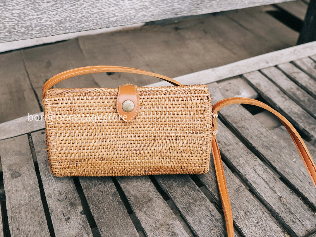 Eco Friendly Bali Envelope Rattan Bag, Ata Grass, Boho Bag, Bohemian ...