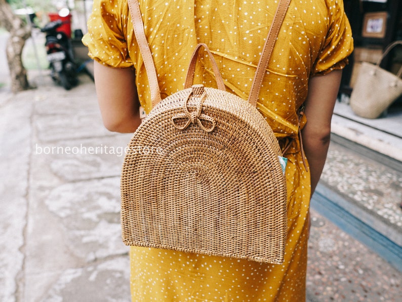 Bali Rattan Backpack Bali Bag Rattan Bag Straw Bag - Etsy
