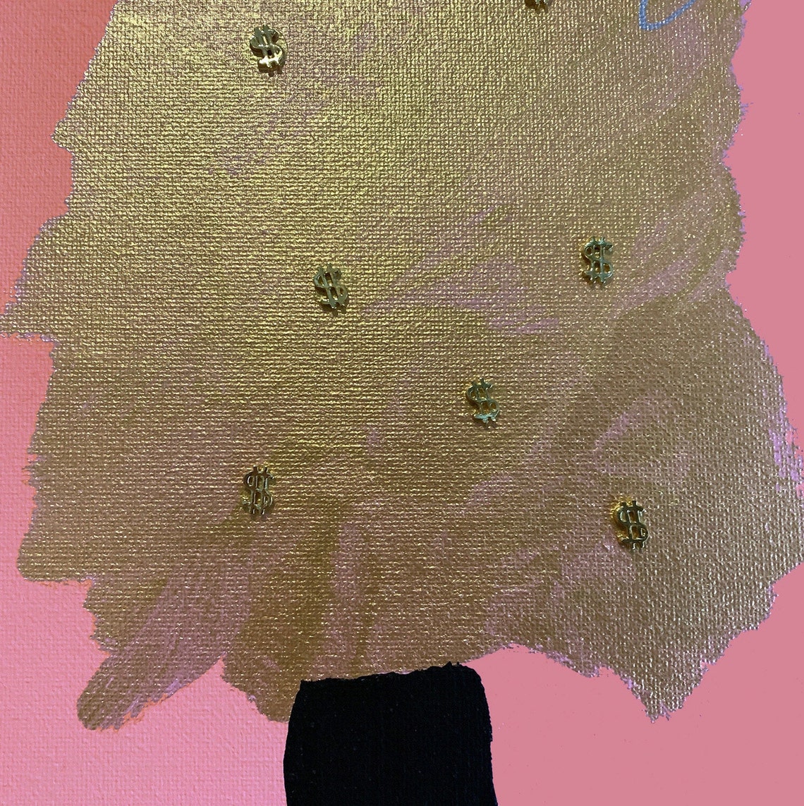 Money Tree (pink) Acrylic Painting on Canvas by Artist Jerry Kott - Etsy