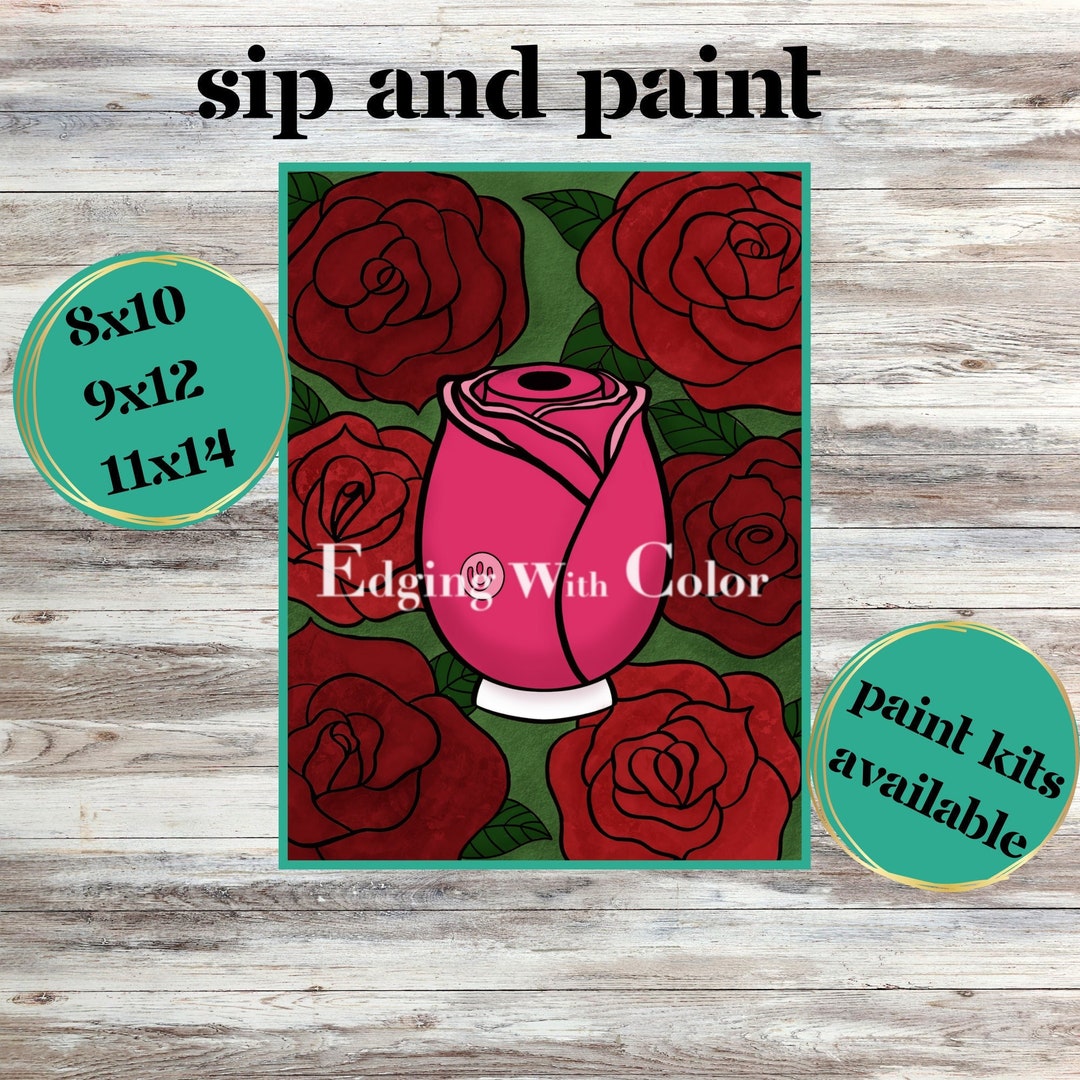 Mature Erotic Art/ Sip and Paint/ Pre-drawn Canvas / Kink Art / Paint ...