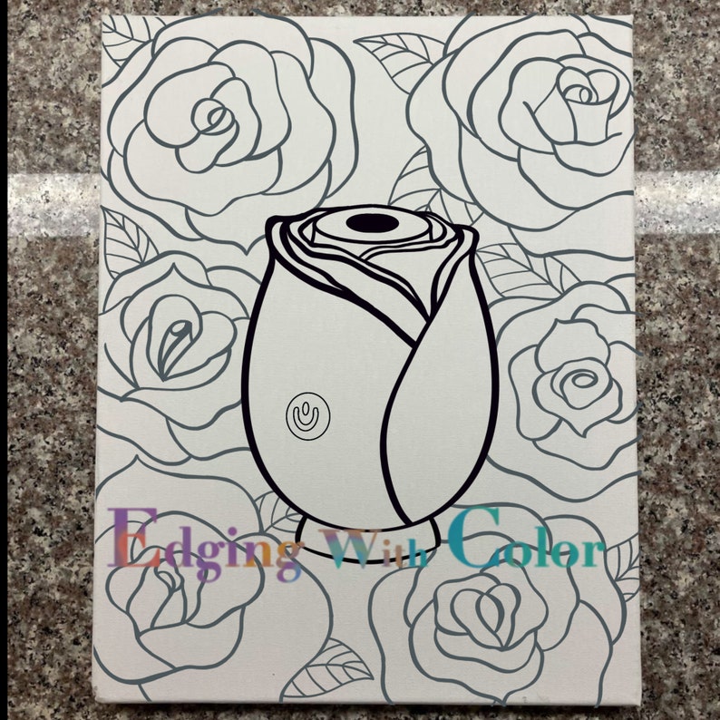 Mature Erotic Art/ Sip and Paint/ Pre-drawn Canvas / Kink Art - Etsy