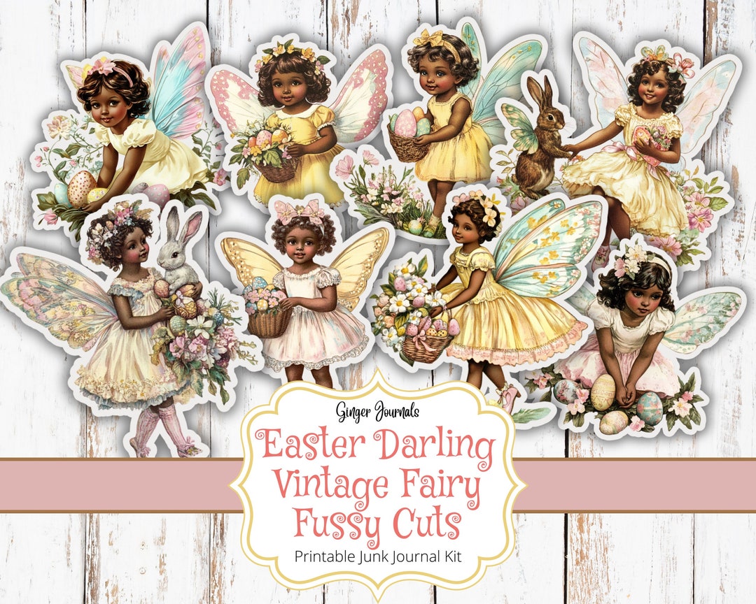Easter Vintage Fairy Fussy Cuts, Vintage Fairy Ephemera, Fairies ...