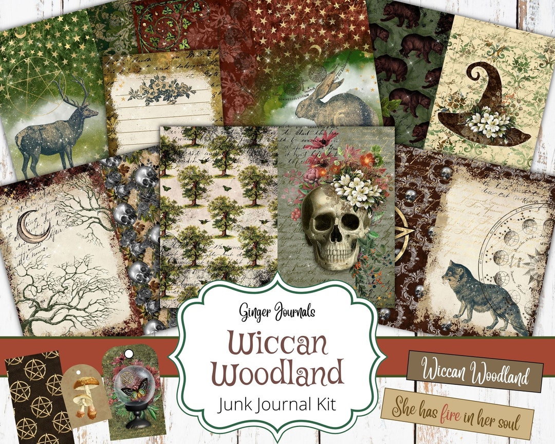 Witch Junk Journal Kit, Wiccan Woodland, Junk Journal Printable ...