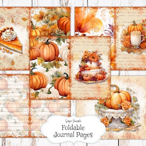 Pumpkin Junk Journal Kit, Junk Journal Printable, Pumpkin Ephemera ...