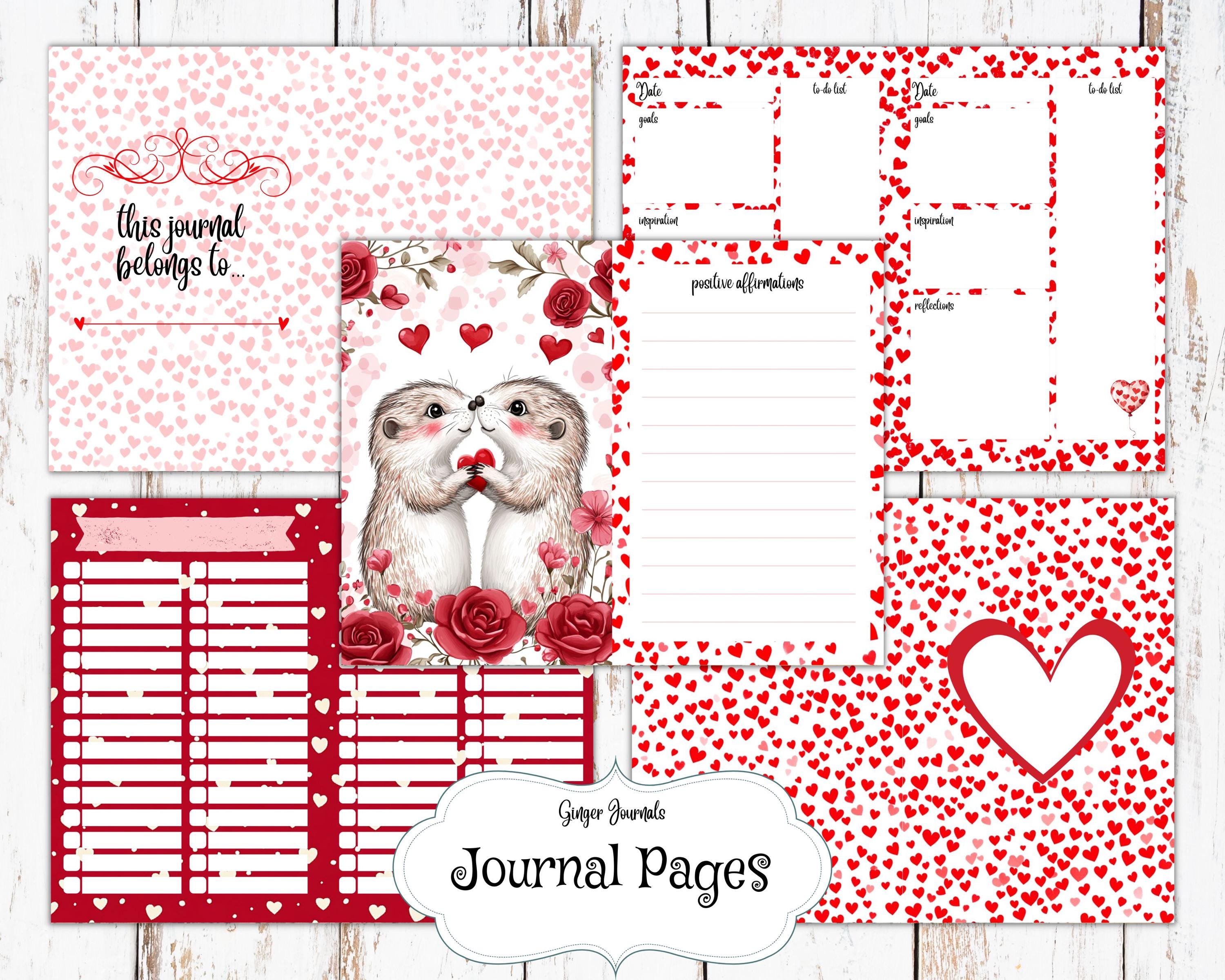 February Planner Junk Journal Kit, Valentines, Weekly Planner, Junk ...