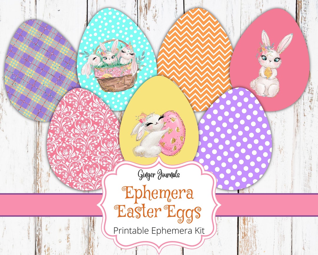 Easter Egg Junk Journal Kit, Easter Ephemera, Junk Journal Printable ...