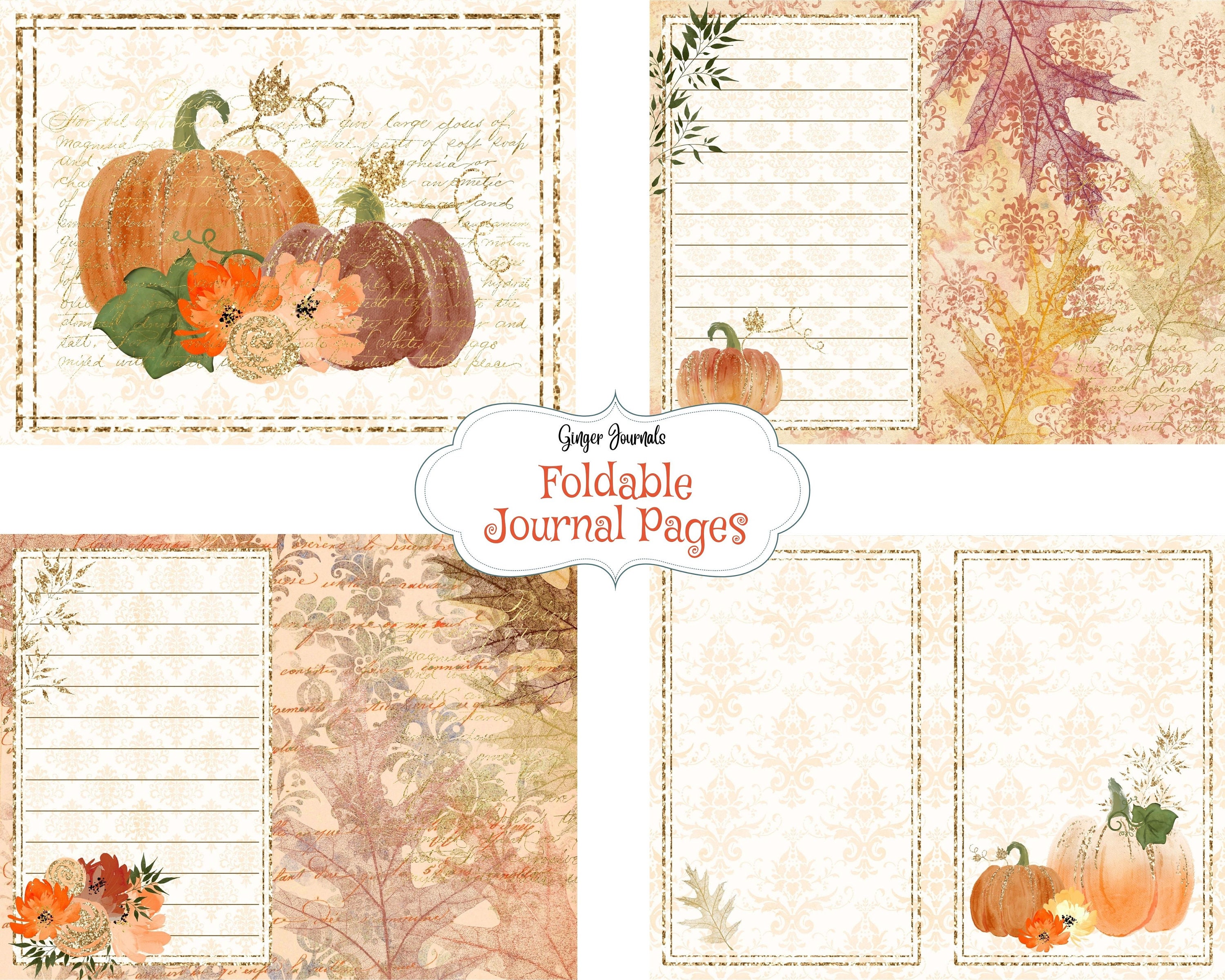 Autumn Elegance Junk Journal Kit Junk Journal Printable - Etsy