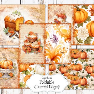 Pumpkin Junk Journal Kit, Junk Journal Printable, Pumpkin Ephemera ...