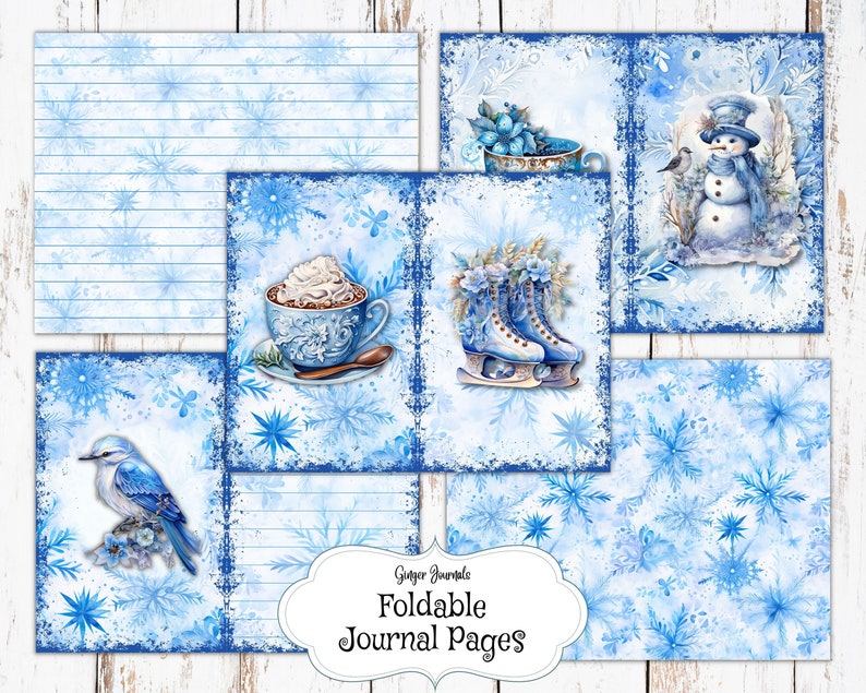 Winter Junk Journal Kit, Whimsical Winter Wonderland, Junk Journal ...