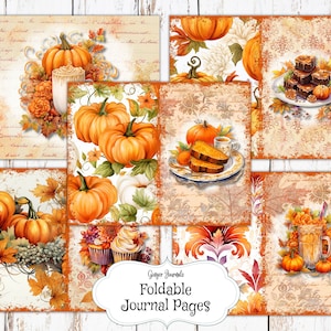 Pumpkin Junk Journal Kit, Junk Journal Printable, Pumpkin Ephemera ...