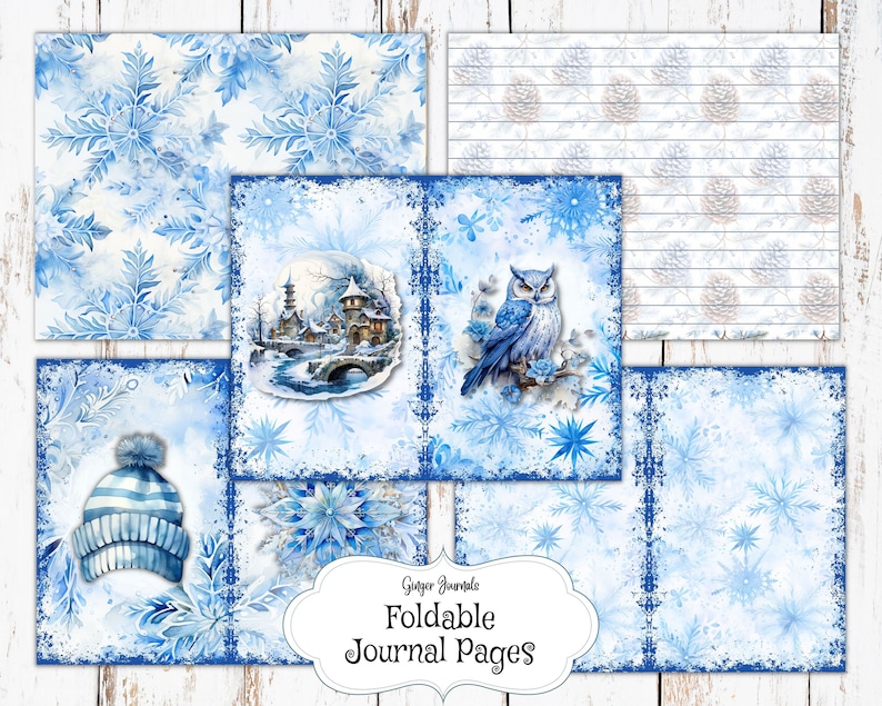 Winter Junk Journal Kit, Whimsical Winter Wonderland, Junk Journal ...