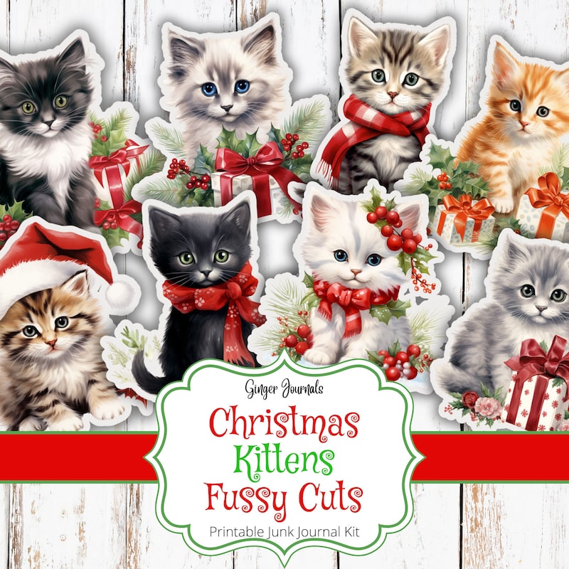 Printable Cats Christmas - Etsy