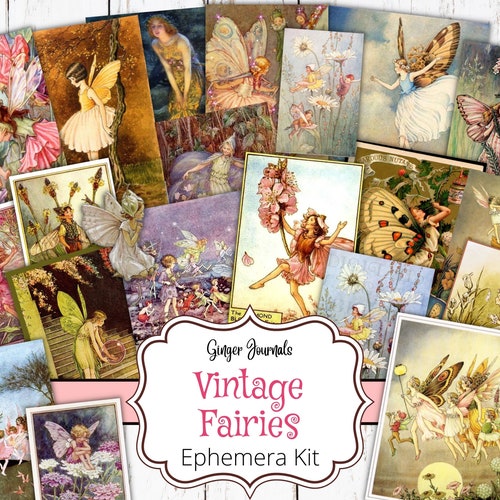 Vintage Fairy Ephemera Fairies Ephemera Junk Journal | Etsy