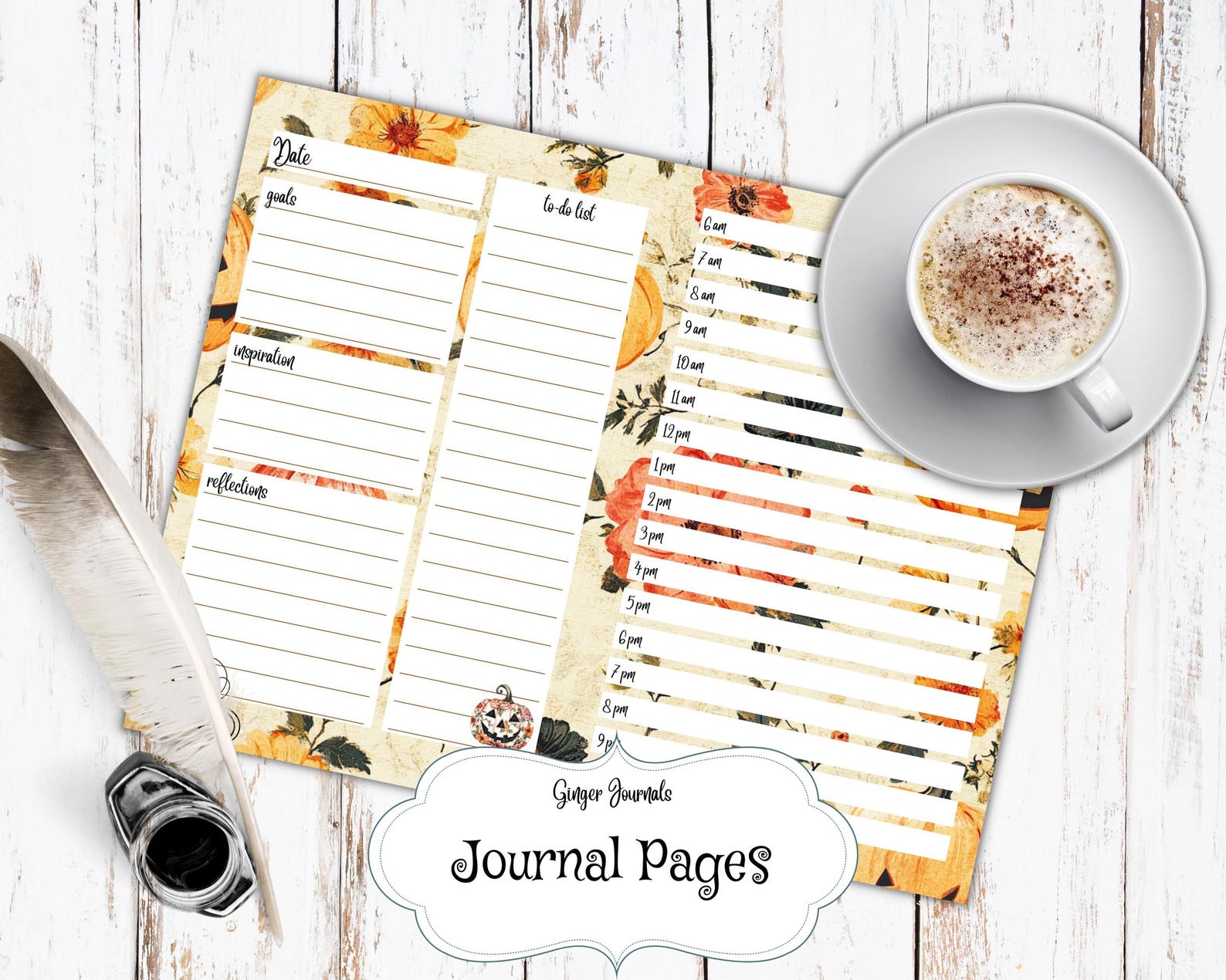 Shabby October Planner Junk Journal Kit, Weekly Planner, Junk Journal ...
