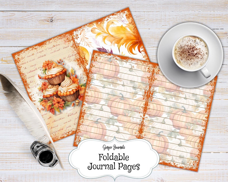 Pumpkin Junk Journal Kit, Junk Journal Printable, Pumpkin Ephemera ...