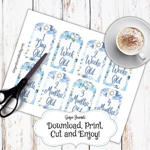 New Baby Junk Journal Kit, Blue Baby Journal, Junk Journal Printable ...