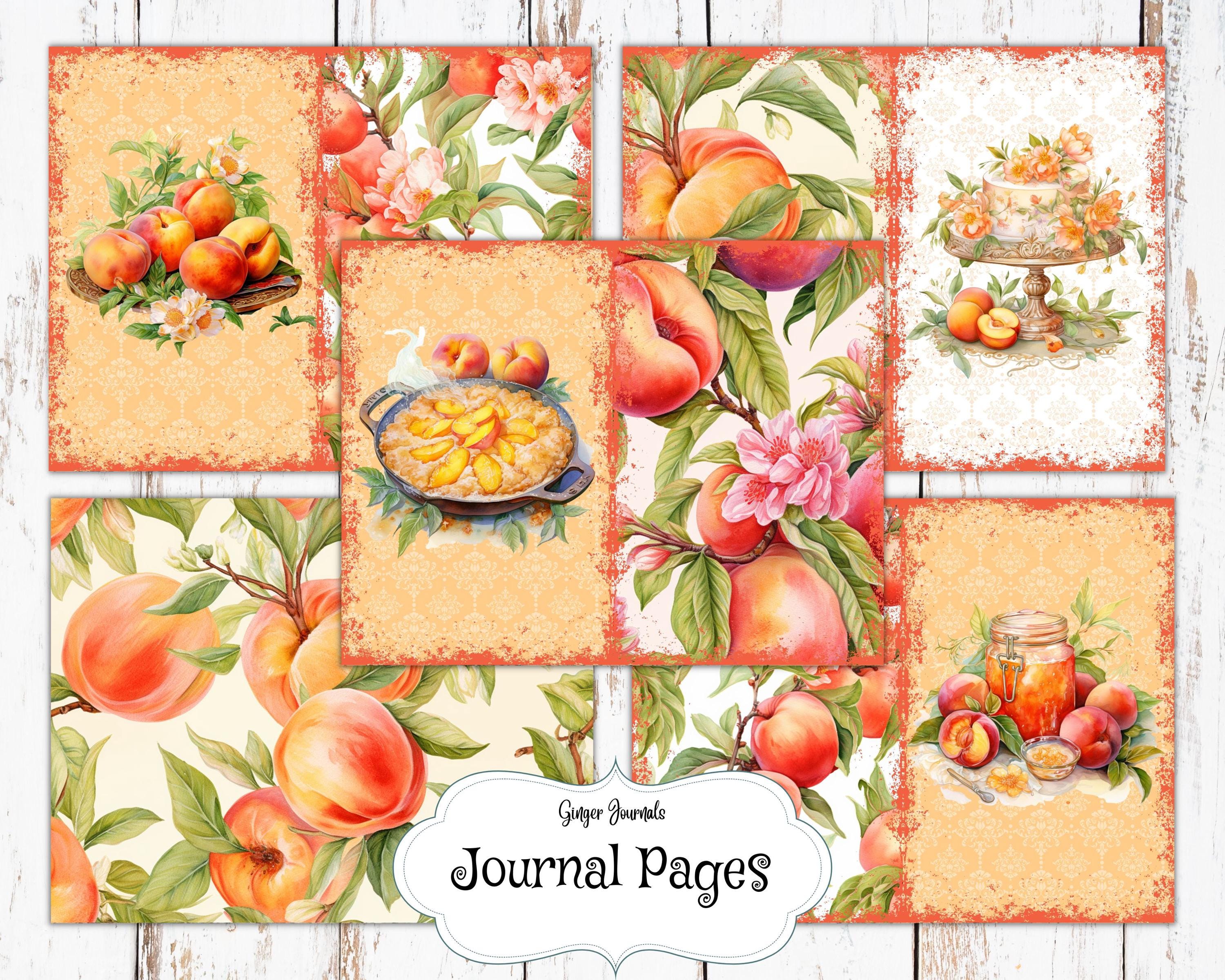 Peach Season Junk Journal Kit, Ephemera, Junk Journal Printable ...