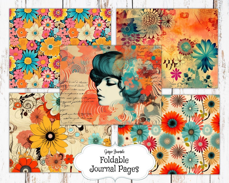 Feelin' Groovy Junk Journal Kit, Hippie Junk Journal, Boho Ephemera ...