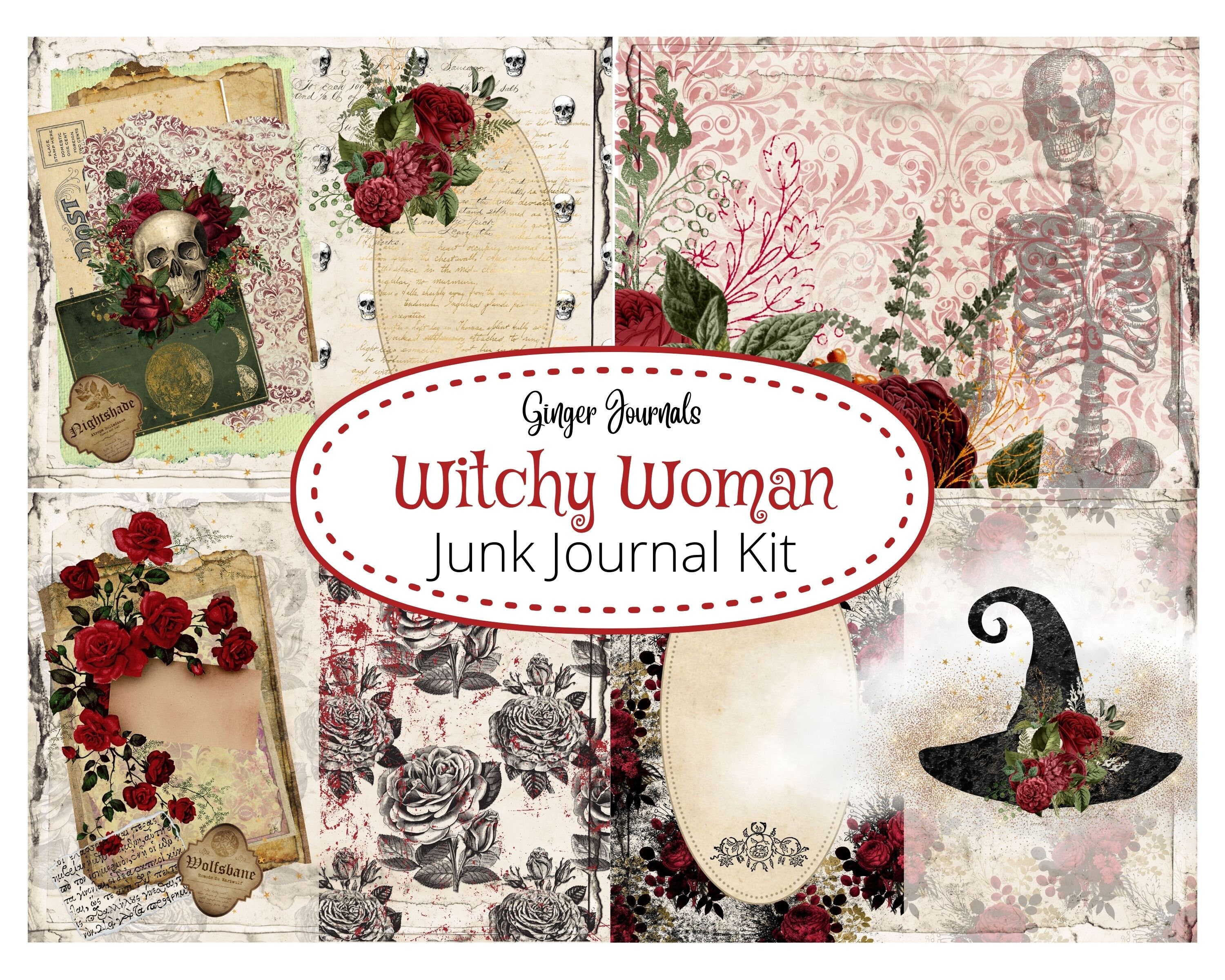 Witchy Woman Junk Journal Kit Junk Journal Printable Junk | Etsy