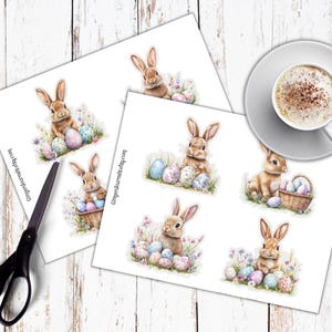 Adorable Easter Bunny Fussy Cuts, Easter Junk Journal Kit, Junk Journal ...