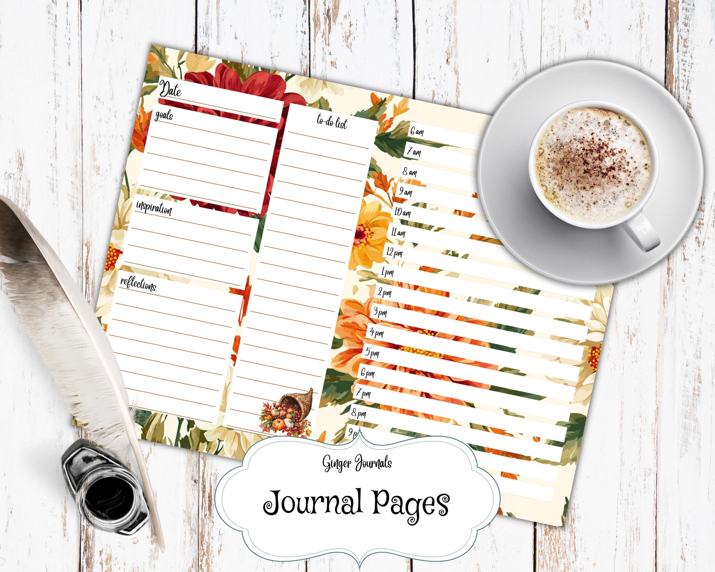 Shabby November Planner Junk Journal Kit, Weekly Planner, Junk Journal ...